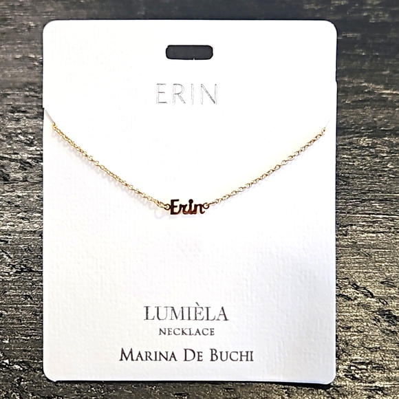 Lumiela | Jewelry | Erin Script Name Chain Necklace | Poshmark